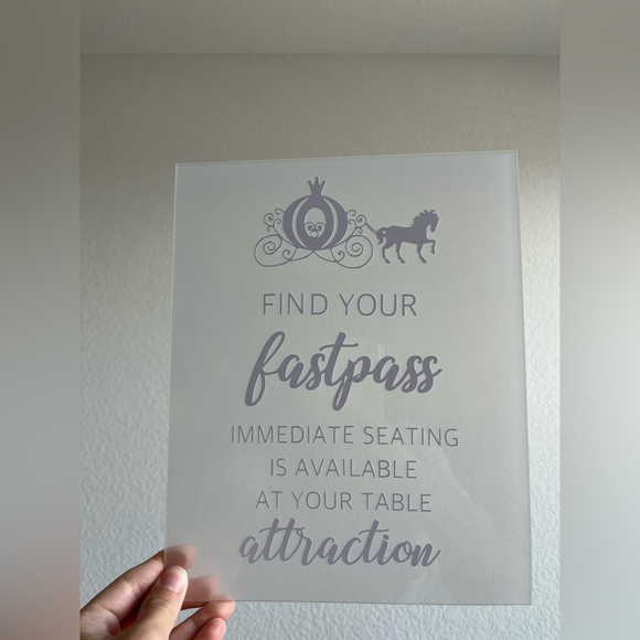 Party Supplies | Find Your Fastpass Acrylic Sign Disney Sign Disney ...
